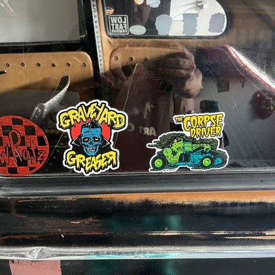 Greaser Frankenstein Vinyl Sticker, Horror Punk Decal, Psychobilly ...