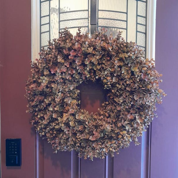 Rustic Fall Wreath for Front Door, Primitive Fall Wreath for Door ...