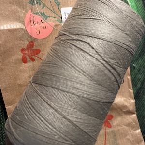 Linen Thread Natural Grey X 100 Meters Set of 1/5/10 Spools Czech Linen ...