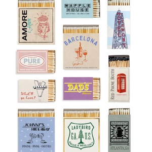 Blank Matchbook Print Template | Vintage Matchbook Art Poster ...