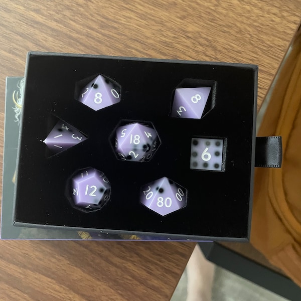 Taro Milk Tea Boba Dice - Kawaii Dice, Boba Dice, Handmade Resin Sharp ...