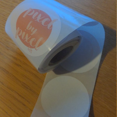 Roll of Logo Stickers Small Business Packaging Labels 35mm 50mm ...