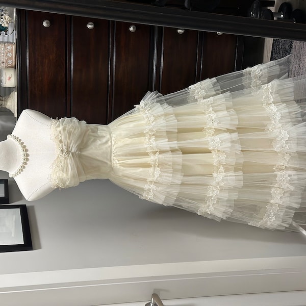 Female Display Dress Form in Natural Canvas on Heavy Duty Metal Rolling ...