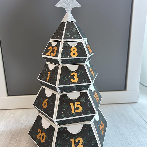 SVG Advent Calendar Christmas Tree Including Video Instructions Plotter ...