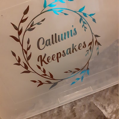 Custom Vinyl Sticker Memory Box Sticker Vinyl Decal Gift Box Wreath ...