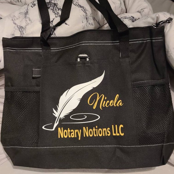 Notary Tote Bag, Loan Signing Agent Bag, Gift for Notary Public Bag ...