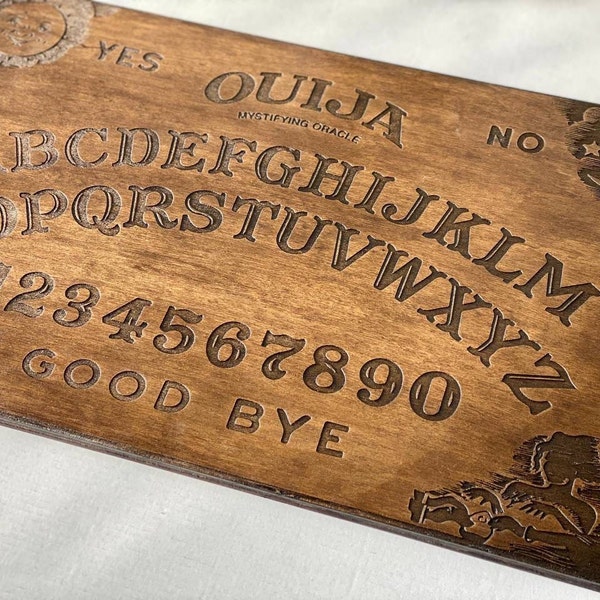 Ouija Board With Planchette, Floral Design Wooden Talking Spirit Board ...