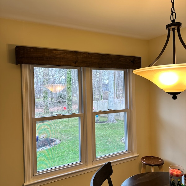 Rustic Farmhouse Wood Valance Cornice, Wood Window Valance, Wood Pelmet ...