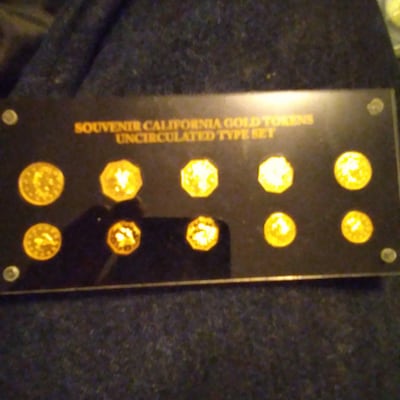 Souvenir California Gold Tokens Uncirculated Type Set 10 Tokens in Case ...
