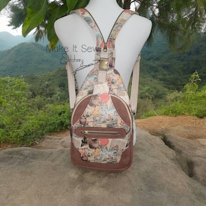 Wayfarer 2.0 style 1 Unisex Sling Backpack A Quaint Stitch PDF Sewing ...