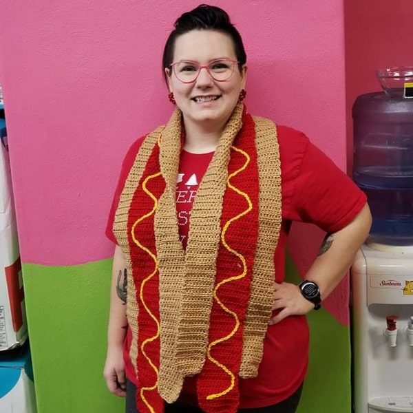 PDF Crochet Pattern - Hot Dog Scarf - Etsy