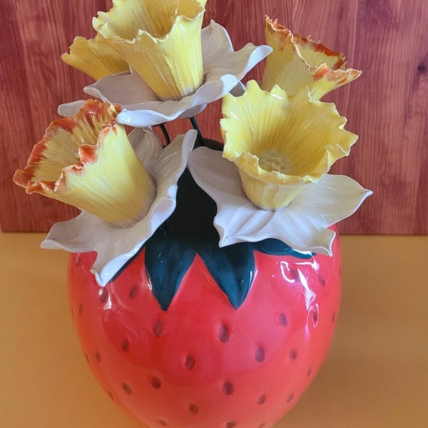 Ceramic Daffodil (1 Pc) - Spring and Easter Ceramic Flower, Handmade ...