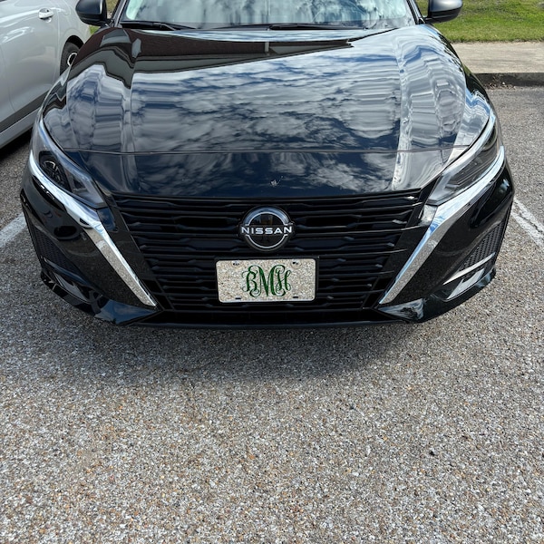 Monogram Mirror License Plate - Etsy