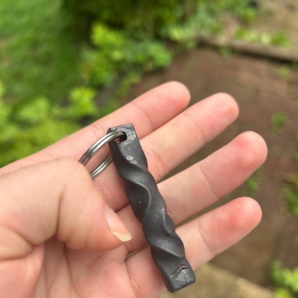 Forged Steel Keychain - Etsy