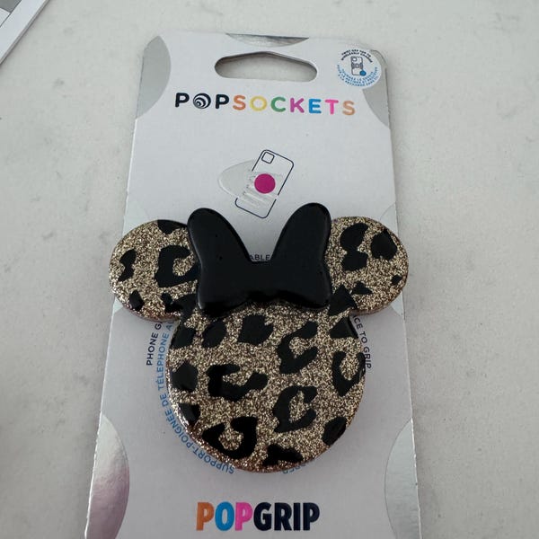 Animal Print Minnie Popsocket | Disney World | Disneyland | Leopard ...