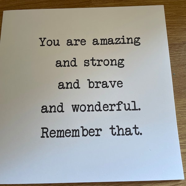 You Are Amazing Card, Upbeat Card, Card for Her, Card for Him, Card for ...