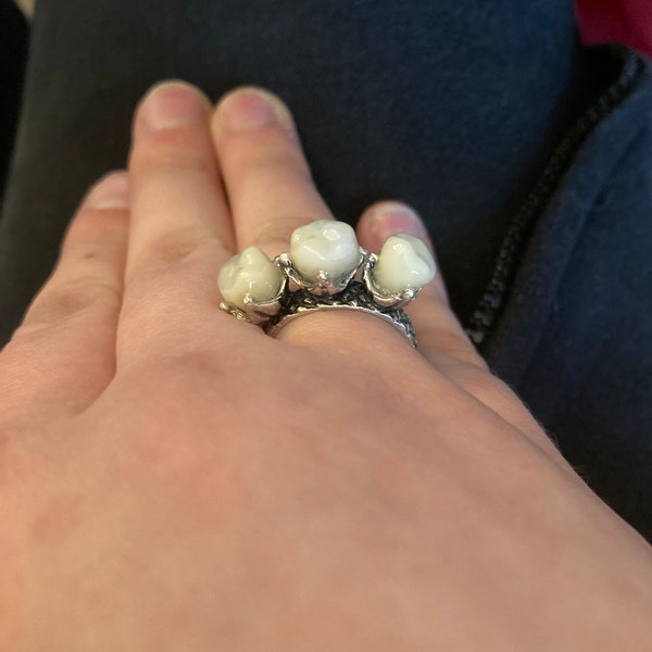 Trio Teeth Adjustable Ring - Etsy