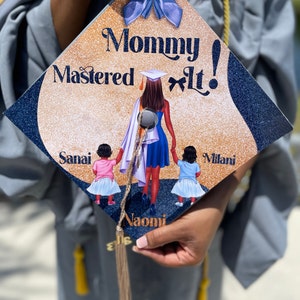 Custom Mommy Mastered It Graduation Cap Topper, Personalized Cap ...