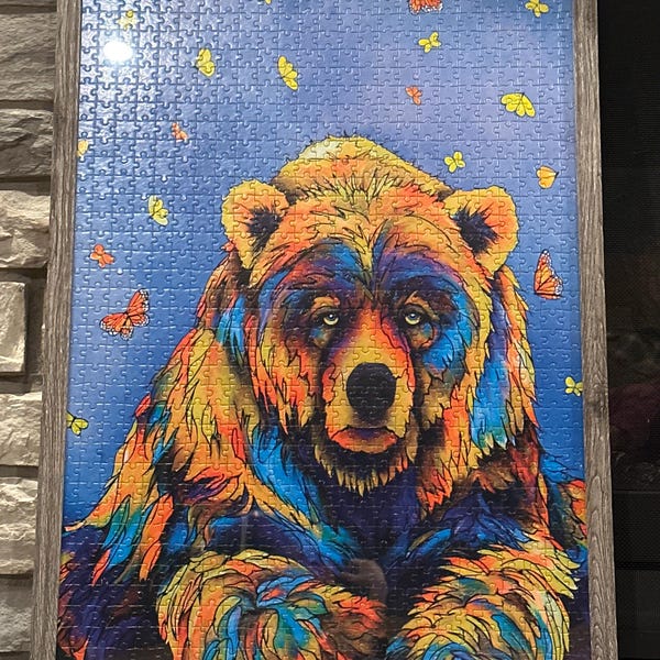 Wooden Frame for Puzzles Handmade Picture Frames in 10+ Colors for Wall ...