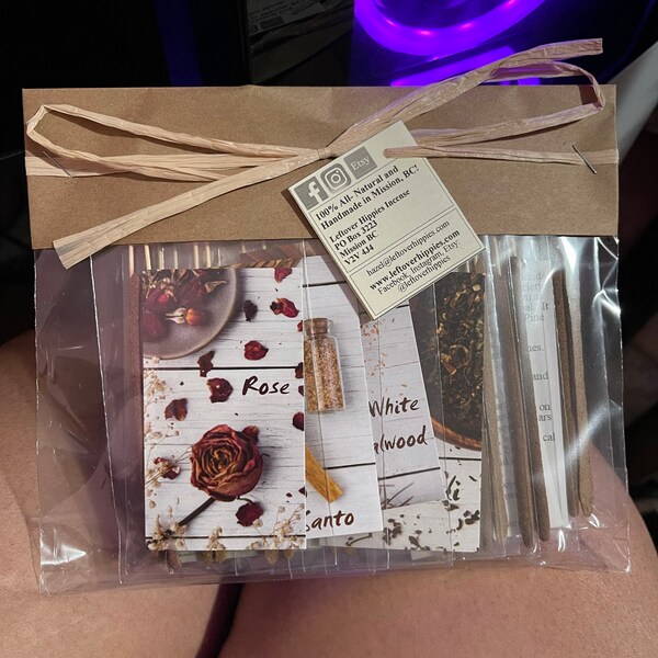 Incense Sample Pack - All-natural, Organic, Vegan, Herbal, Hand-rolled ...