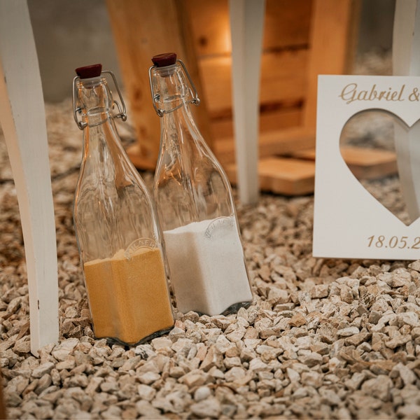 Wedding Sand Ceremony Photo Frame With Sand - Unity Sand Ceremony With ...