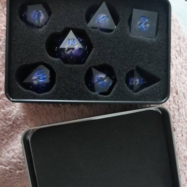 DND Rocket Dice Set Metal DND Dice Spinner Holder D20 D12 D10 D8 D6 D4 ...