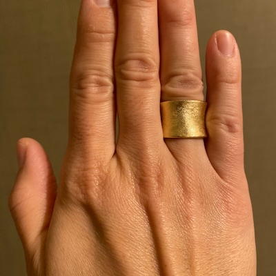 Gold Wide Band Ring, Thick Ring Band, Gold Ring for Women, Plain Ring ...
