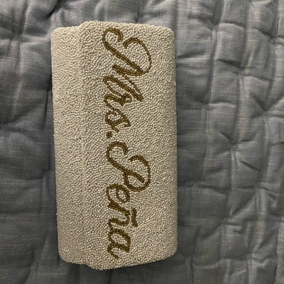 Beaded Letter Customized Coin Pouch Bag , Money Bag, Change Purse ...