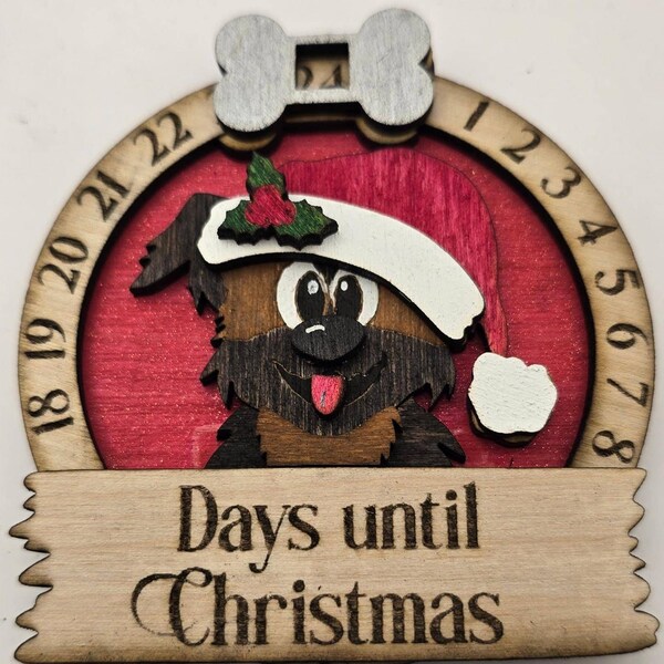 Christmas Countdown SVG | Dog Countdown SVG | Laser Cut Files Days ...