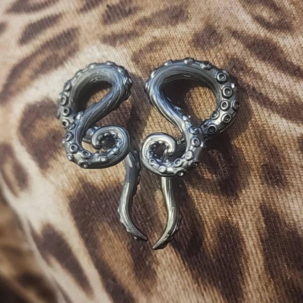 Octopus Tentacle Ear Hangers Cthulhu Ear Weights Tentacle Ear Weights ...