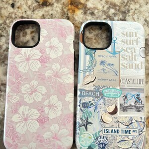 Coconut Girl Collage Aesthetic Phone Case, Ocean Beach Inspired, iPhone ...