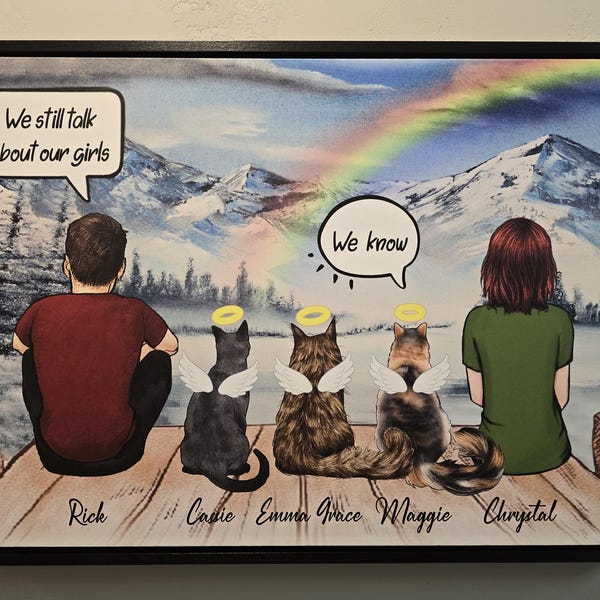 They Still Talk About You Cat Memorial Wall Art Personalized Cat ...