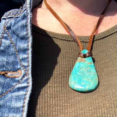 Ulka Rocks Rare Mine 8 Turquoise Diamond Pendant Mine Number 8 Mine ...