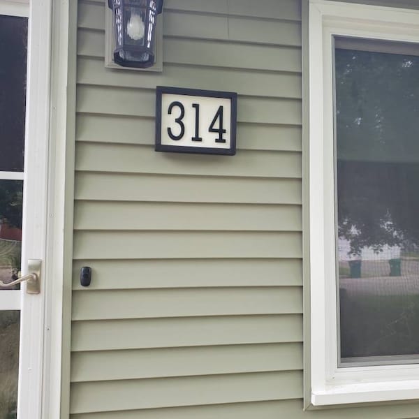 4 Number Farmhouse Style House Number Sign, House Number Sign,number ...