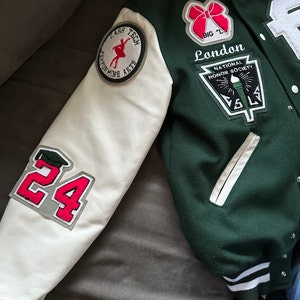 Chenille Custom Letterman Jacket Patch made in USA - Etsy