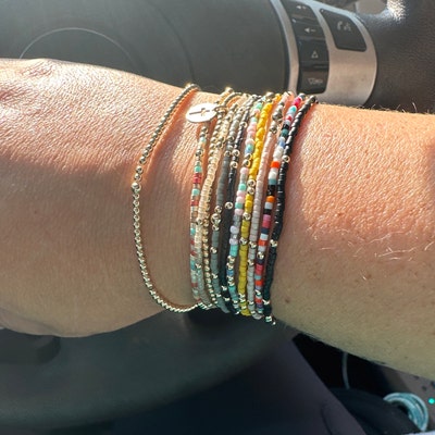 Gold Beaded Bangle Beautiful Bridesmaid Gift - Etsy