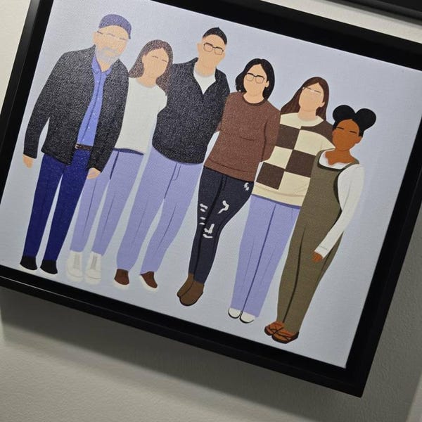 Custom Minimalist Digital Portrait Faceless Illustration ASAP ...