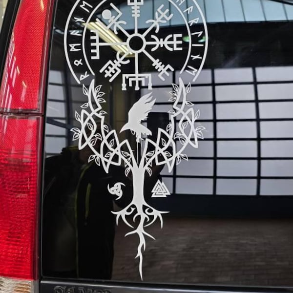 Viking Compass Vegvisir Decal for Camper RV Nordic Vinyl Sticker Norse ...