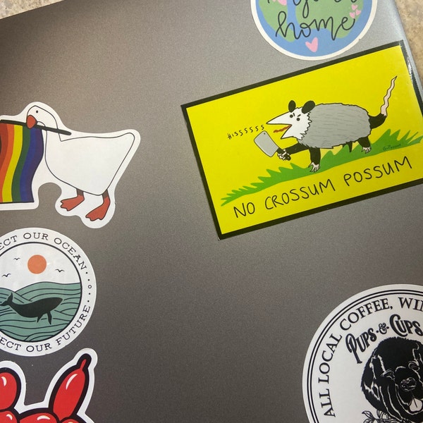 No Crossum Possum Sticker - Etsy