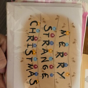 Stranger Things Christmas Card Blank - Etsy