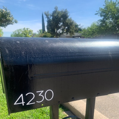 Custom Mailbox Address Numbers, Modern Door Numbers, Mailbox Decals ...