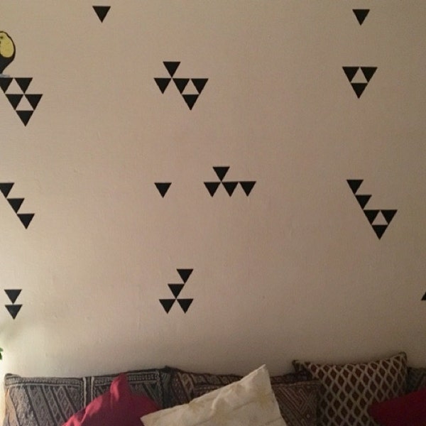 120 Mini Triangle Wall Decals, Triangle Wall Stickers, Vinyl Wall ...