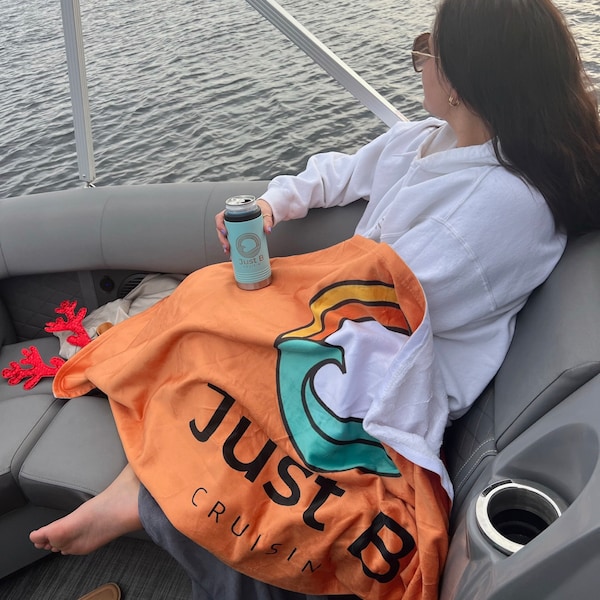 Custom Beach Logo Design Towel, Personalized Photo Text Towel, Logo ...