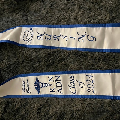 RN-ADN NURSING Personalized Embroidered Graduation Stole - Etsy