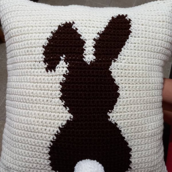 Crochet Pattern Bunny Pillow Crochet Pillow Crochet DIY Decoration ...