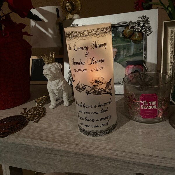 12 Personalized Memorial Funeral, Celebration of Life Table Decoration ...