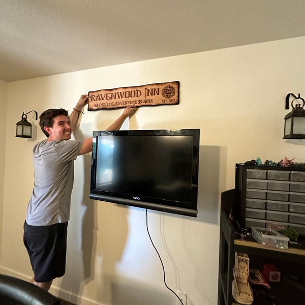 Dungeons and Dragons Wall Sign - Personalized Dnd Tavern Sign - Roll ...