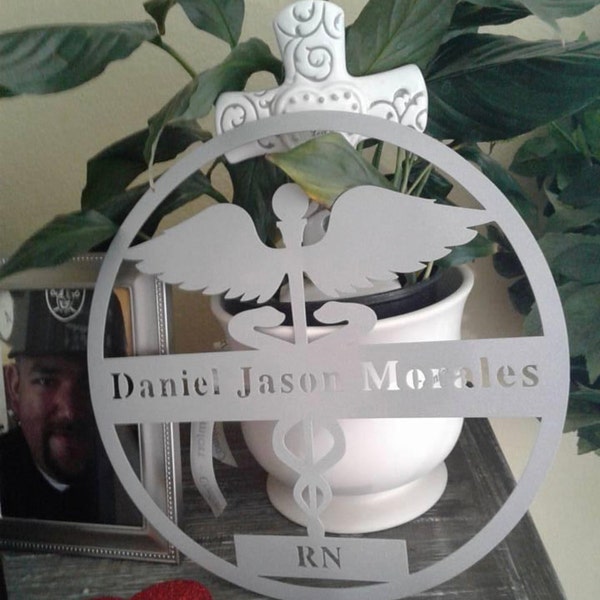 Personalized Metal Nurse Sign, Metal Health Care Sign, Custom Metal ...