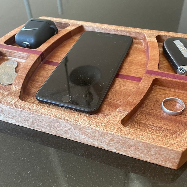 Curved Rectangle 5 Pocket Valet Tray Router Templates (clear Acrylic ...