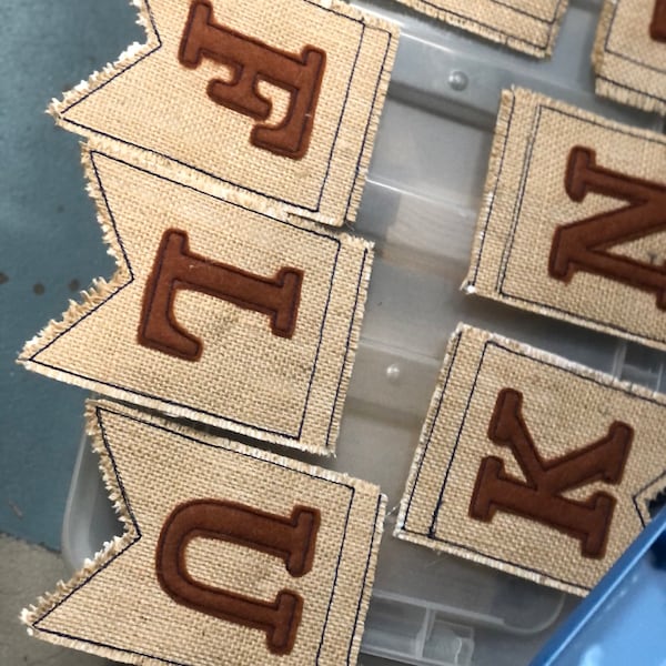 In-the-hoop Banner Alphabet - Machine Embroidery Design - 26 Letters ...